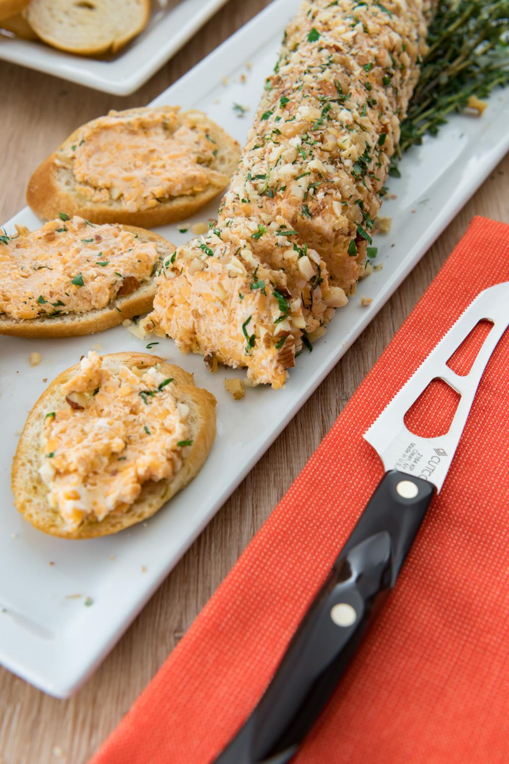 Herb and Nut-Crusted Cheese Log