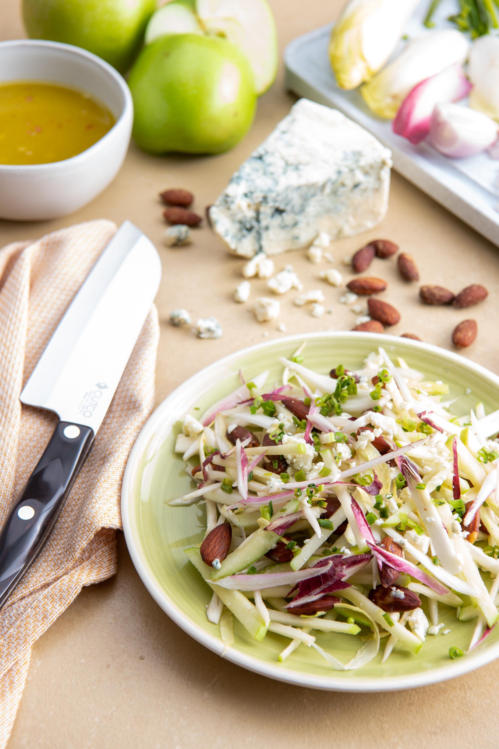 Endive, Apple and Blue Cheese Salad with Smoked Almonds