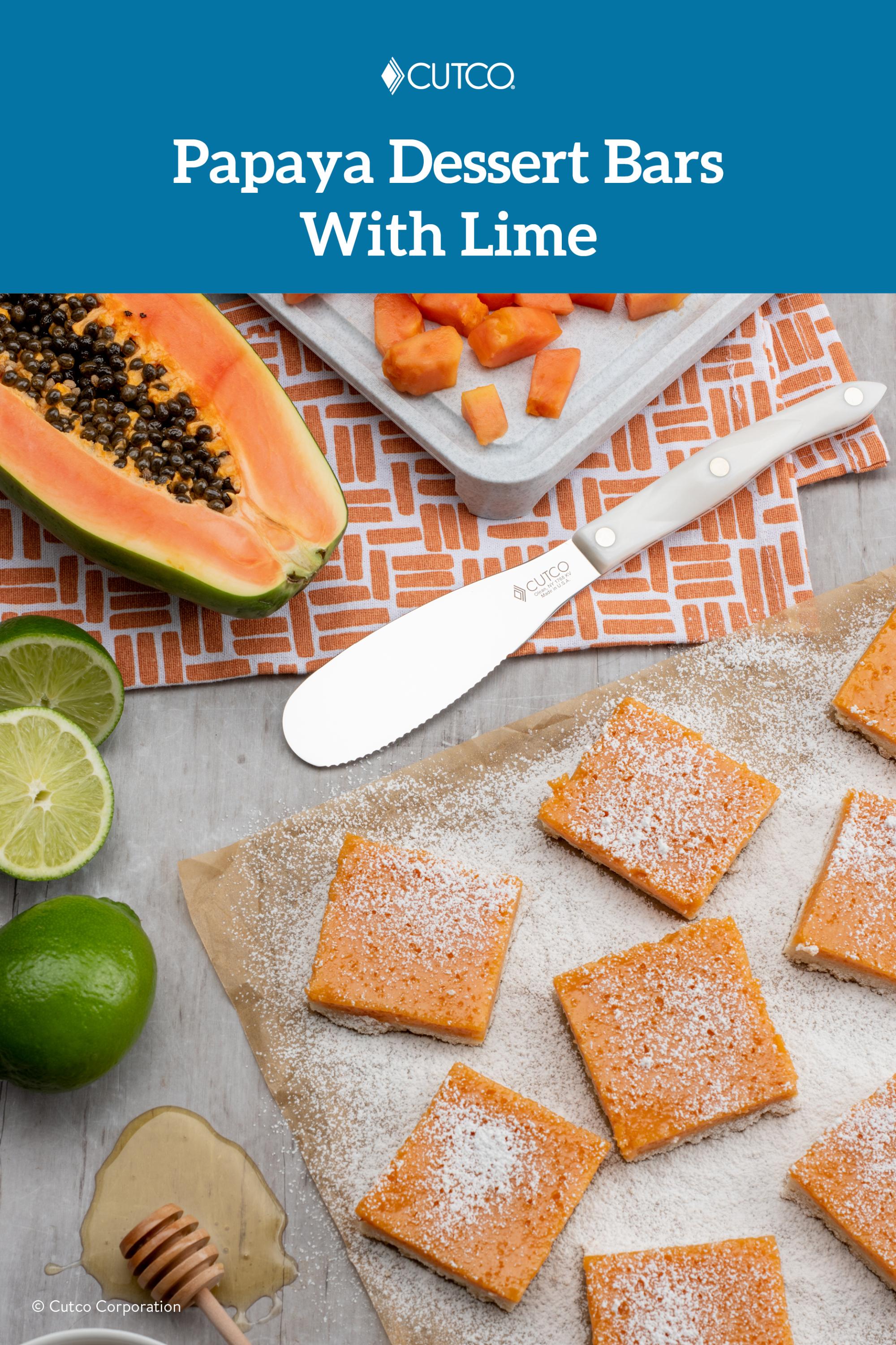 Papaya Dessert Bars with Lime