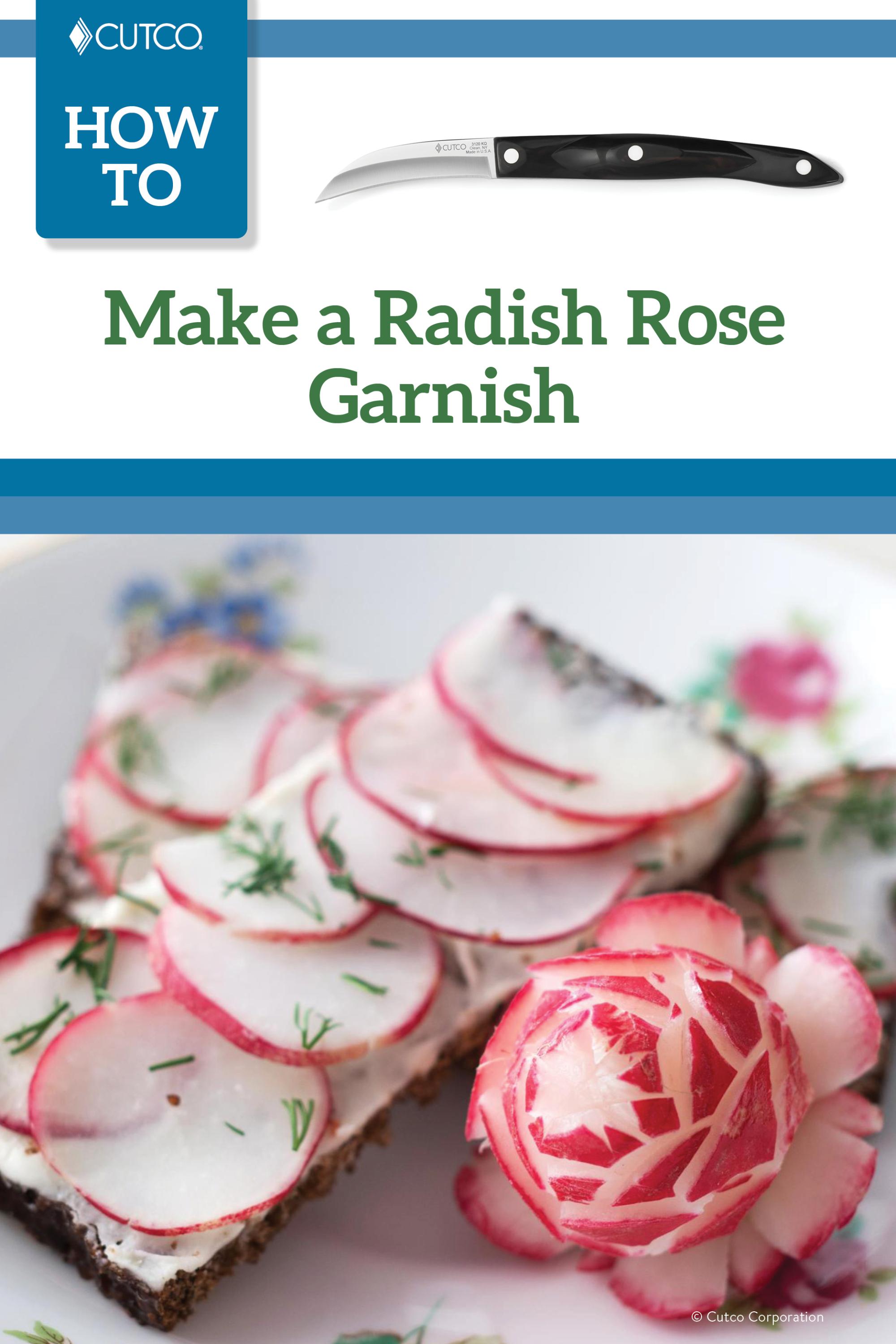 How To Make a Radish Rose Garnish
