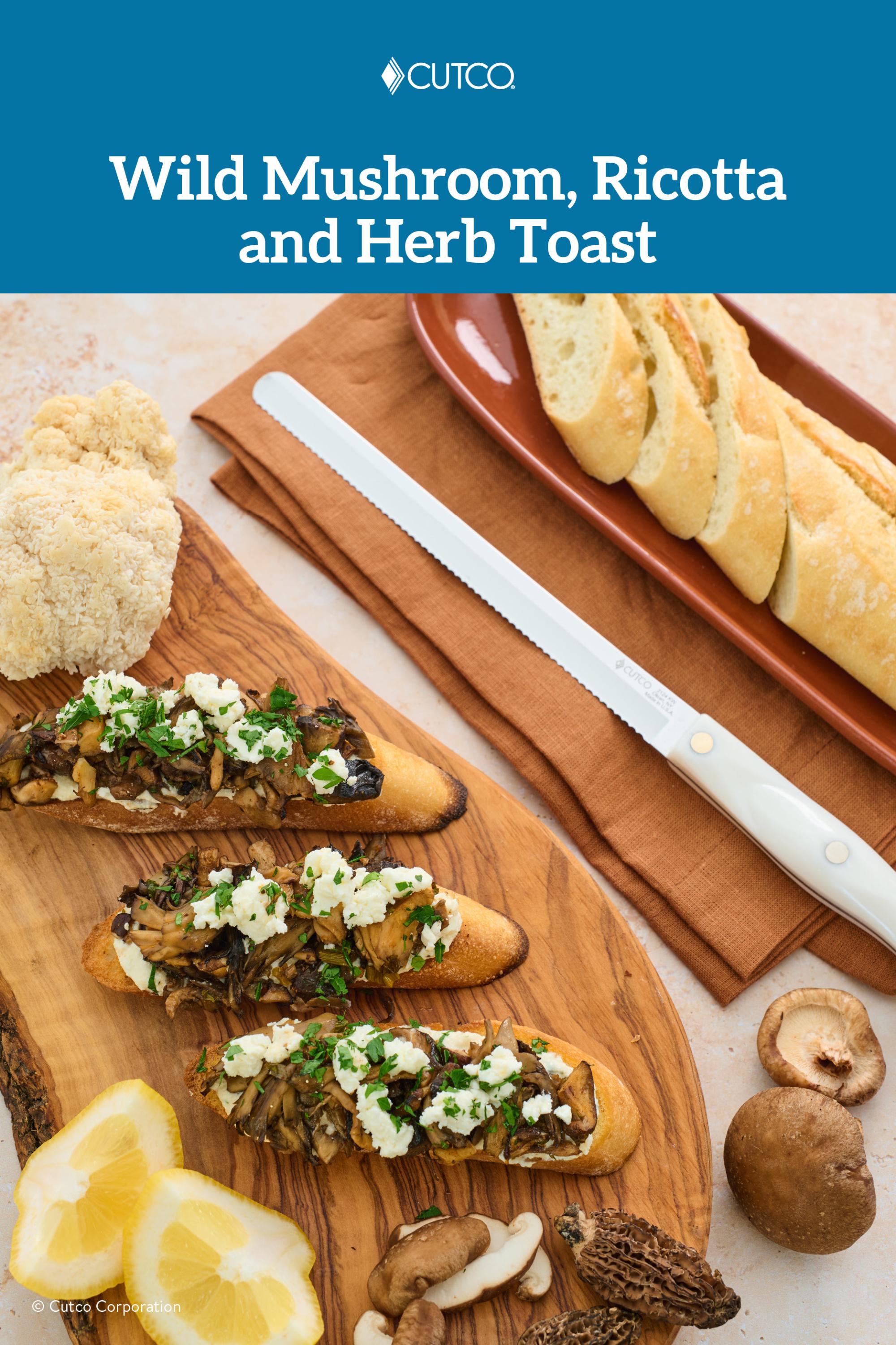 Wild Mushroom, Ricotta and Herb Toast