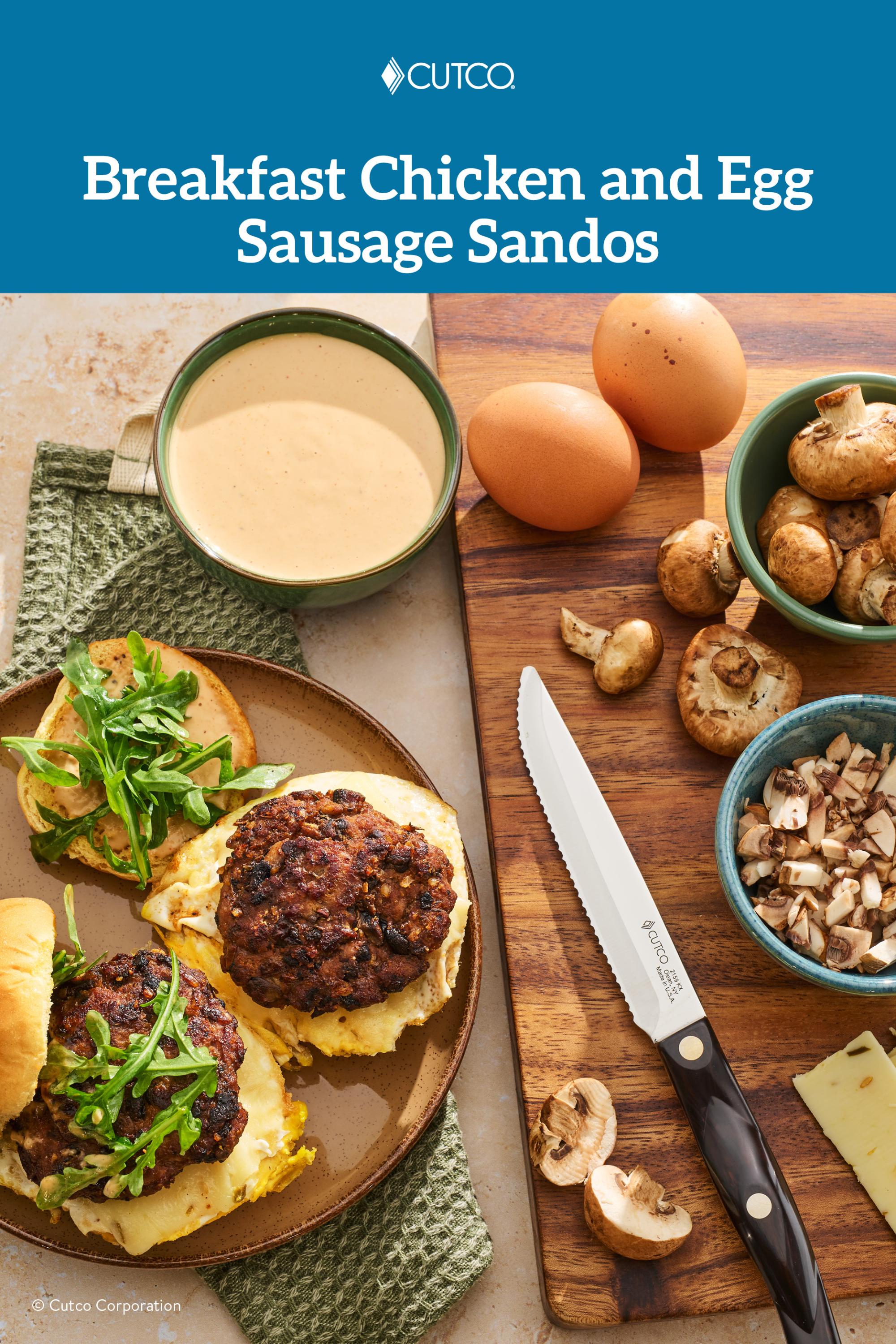Breakfast Chicken and Egg Sausage Sandos