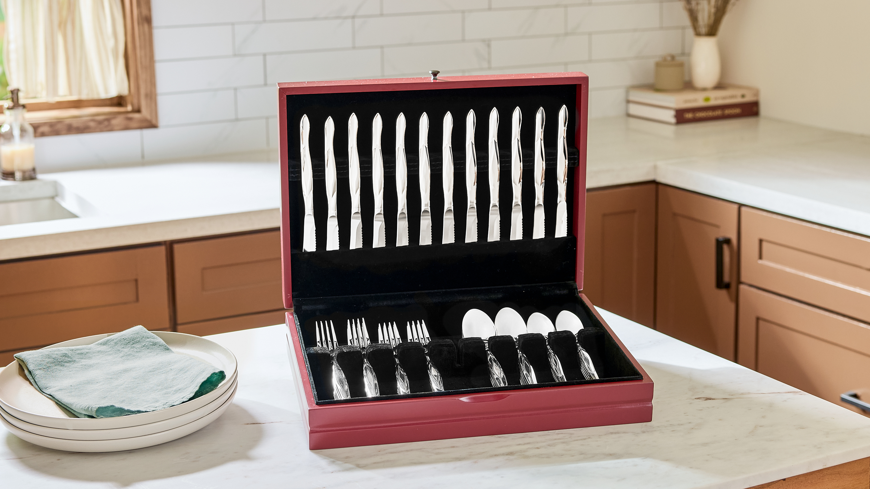 60-Pc. Stainless Flatware Set in FREE Chest | 12 Place Settings | Flatware by Cutco